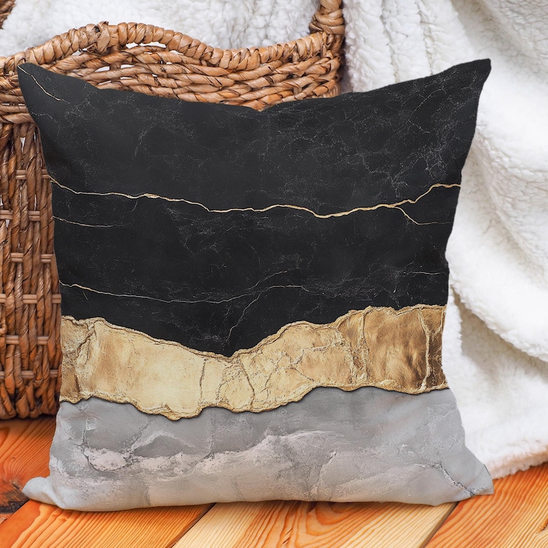 Grey Beige Black Cushion - Etsy