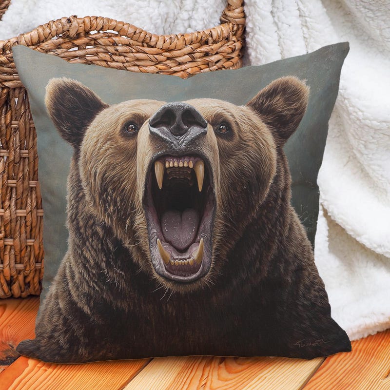 Bear Throw Pillow - Etsy