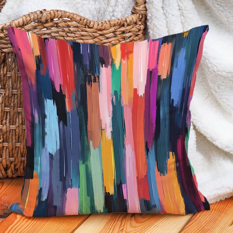 Multicolor Pillow - Etsy