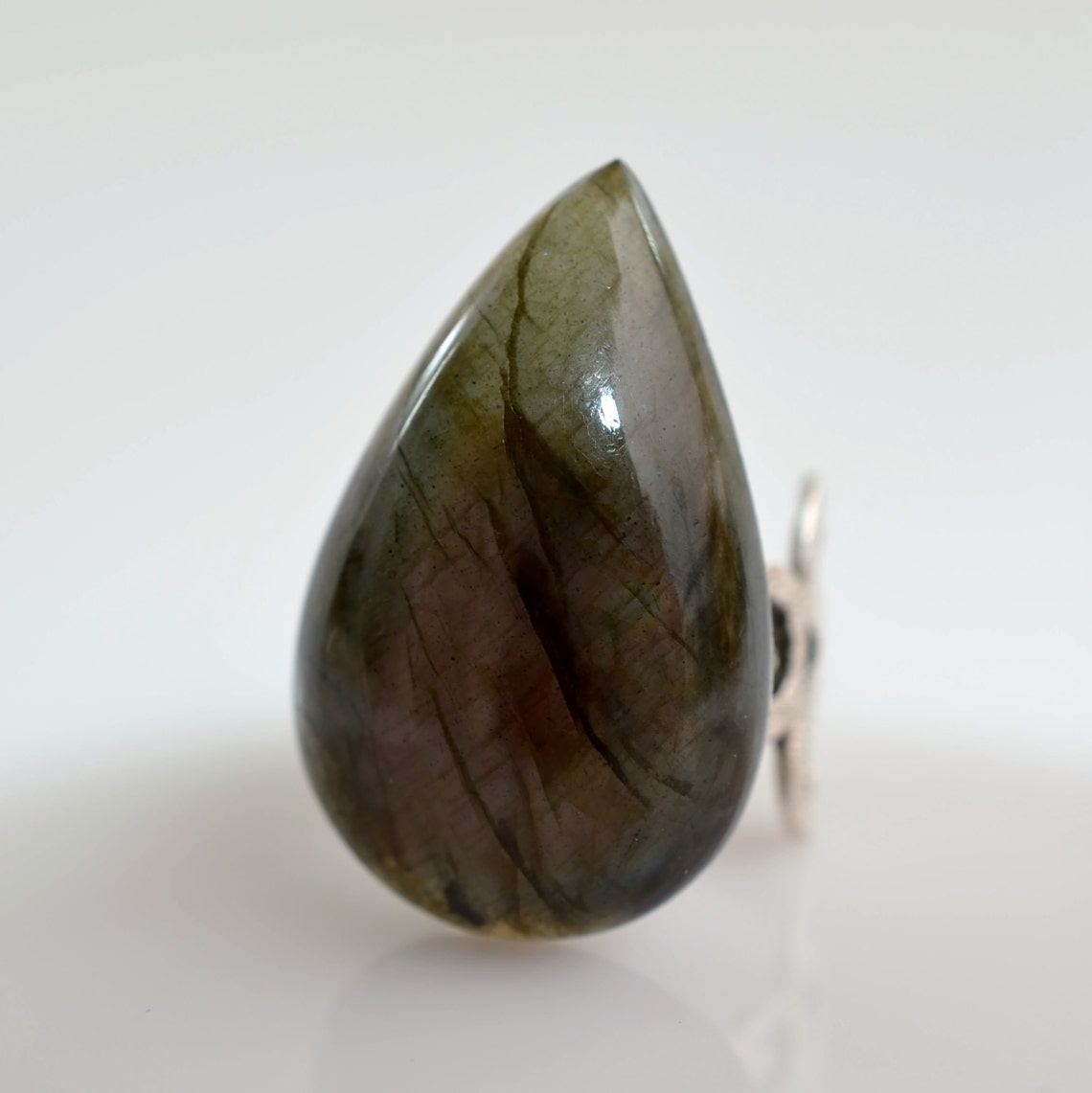 Labradorite Ring Green Purple Labradorite Ring Gemstone | Etsy