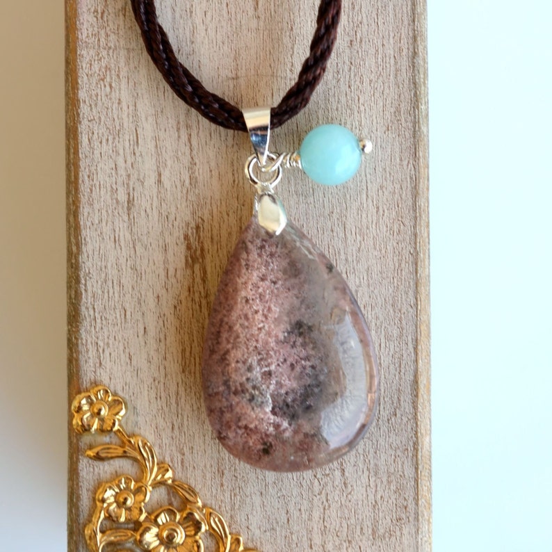Lodolite Pendant Phantom Quartz Pendant Pink Lodolite - Etsy