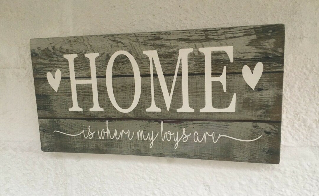 Distressed Shabby Chic Home Sweet Home Boys Plaque Wooden Sign - Etsy