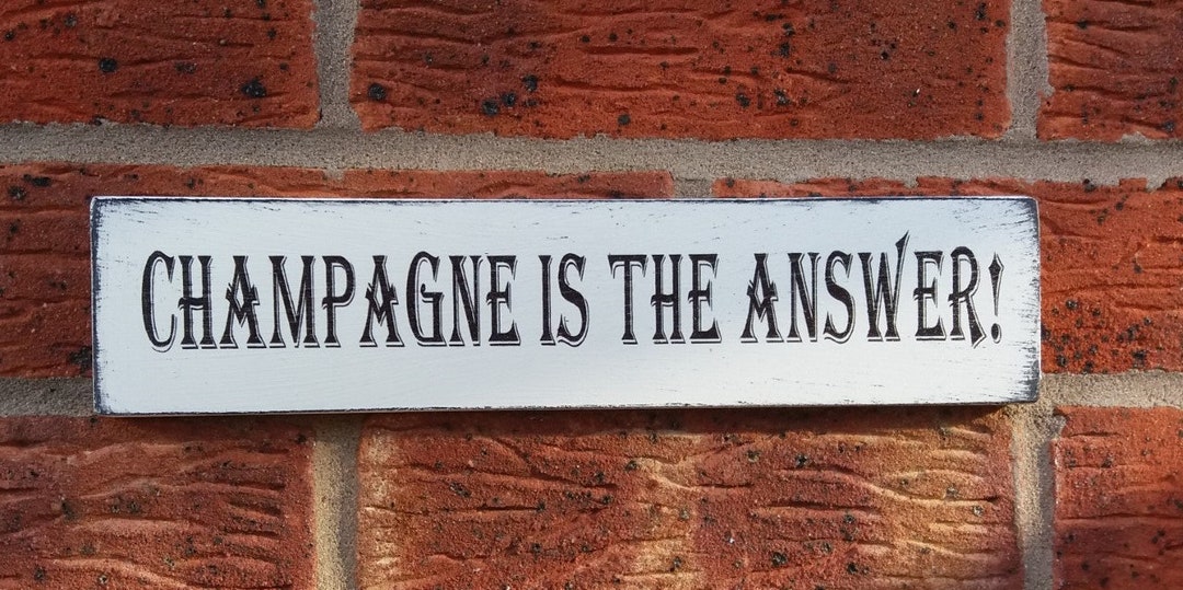 Distressed Shabby Chic Wedding Party 16x4 Inch Champagne is the Answer ...