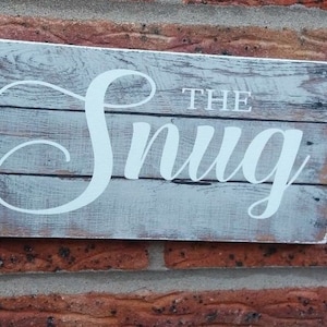 The Snug Hanging and Free Standing Wooden Sign - Etsy