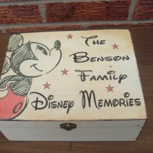 Disney Memories Personalized Wooden Box Keepsake Box Mickey Mouse - Etsy