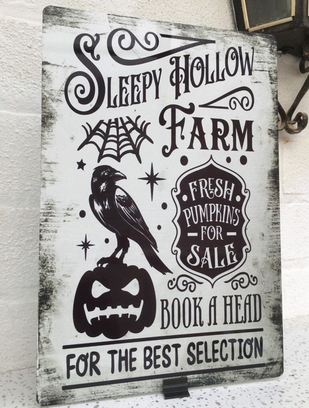 Halloween Sleepy Hollow Farm Fresh Pumpkins Book A Head Free Standing ...