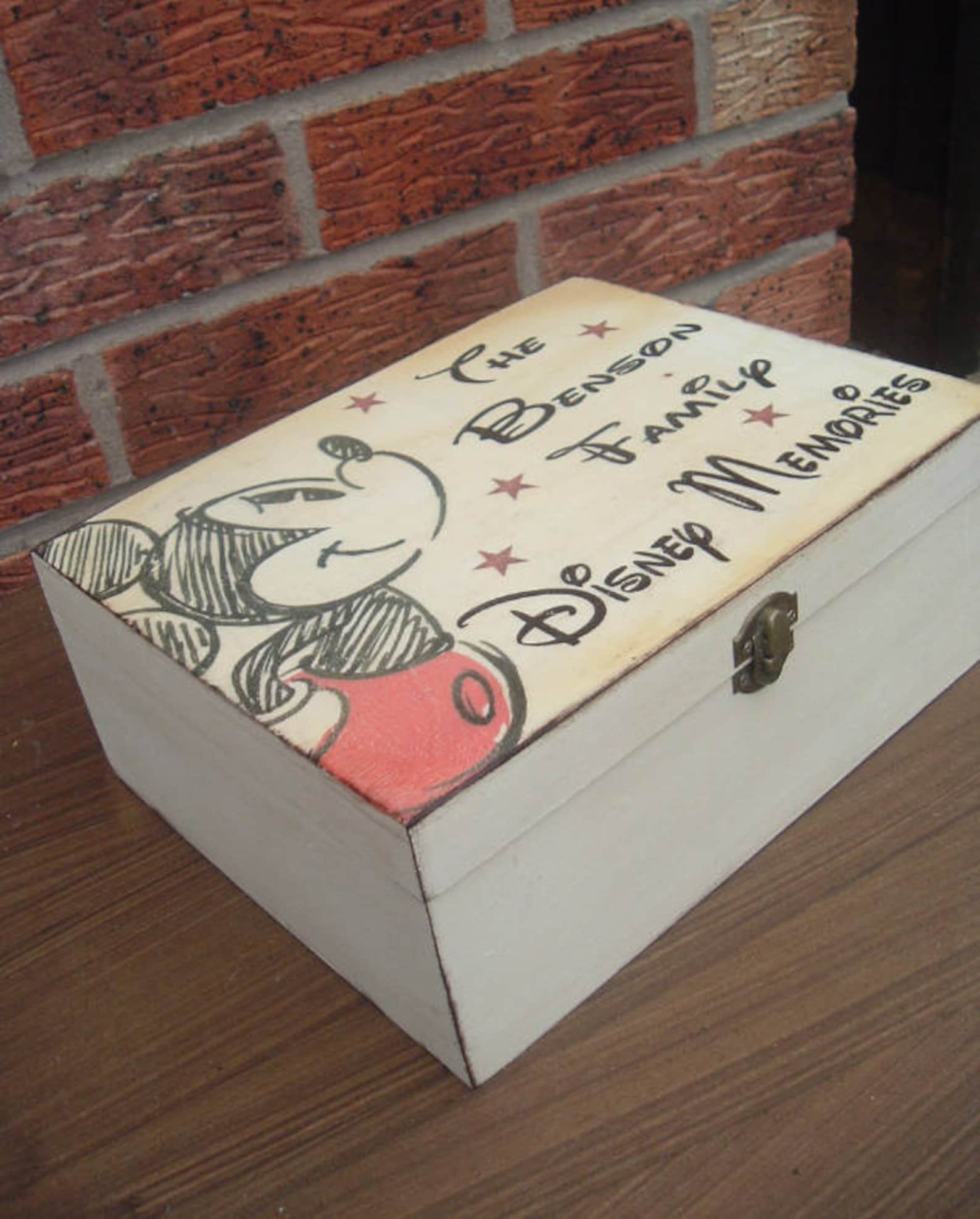 Disney Memories Personalized Wooden Box Keepsake Box Mickey Mouse - Etsy