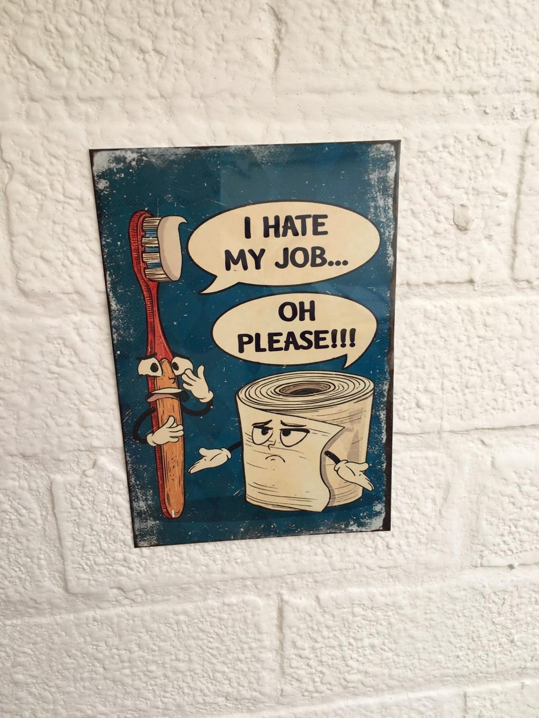 Metal Funny Bathroom Hanging Sign Toilet Joke Fun Plaque - Etsy