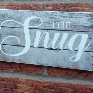 The Snug Hanging and Free Standing Wooden Sign - Etsy