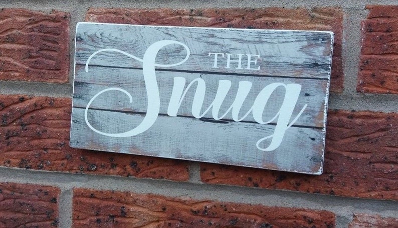 The Snug Hanging and Free Standing Wooden Sign | Etsy