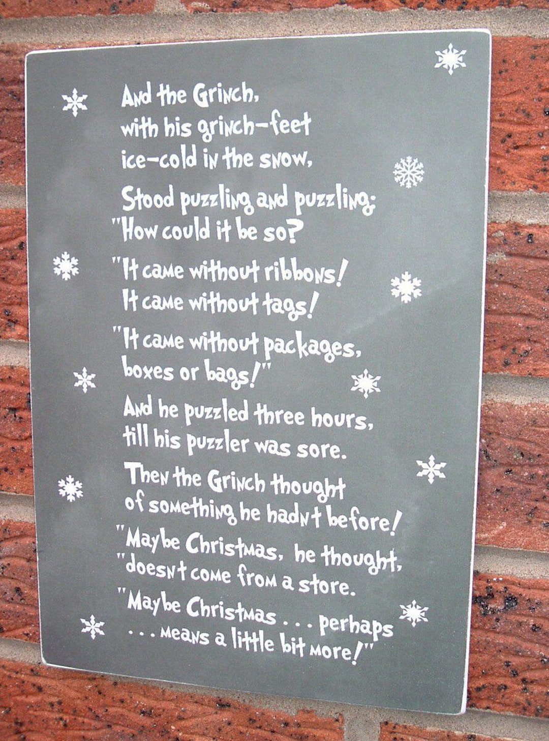 Christmas Grinch Hanging Metal Sign - Etsy