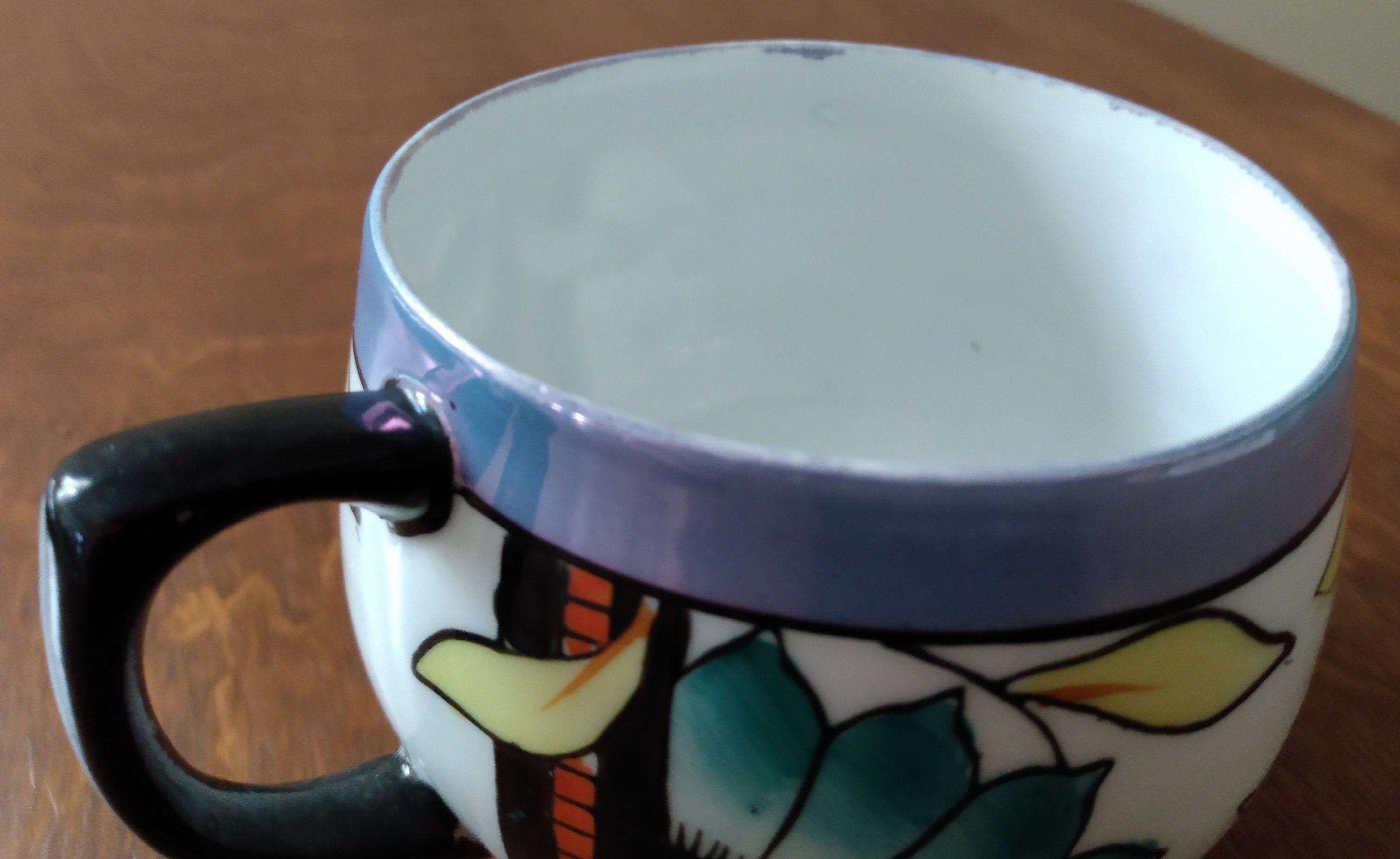 Chikaramachi 1 Teacup and Saucer Lusterware Vintage Floral Flower Japan ...