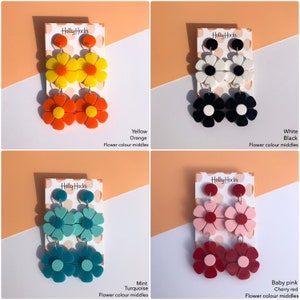 Custom Colour Double Daisy Flower Power Statement Hanging - Etsy