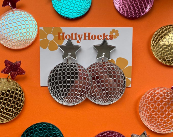 Disco Ball Moon Phase Window or Wall Hanging - Etsy