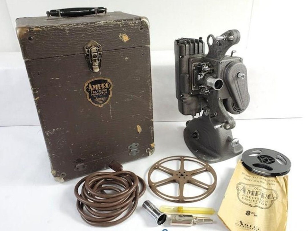 Vintage 1940s Ampro Precision Projector A8 8mm W/ Original Case ...