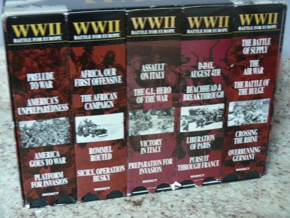 Vintage Complete WW2 Battle for Europe 10 VHS Tapes Madacy - Etsy