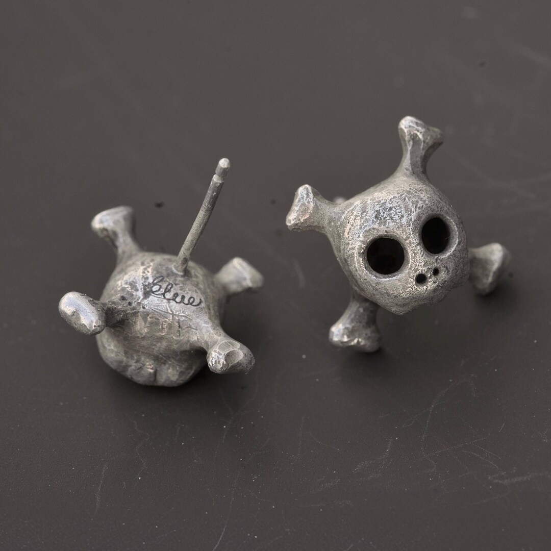 Skull and Cross Bones Earring (1 Piece) | Solid .925 Sterling Silver ...