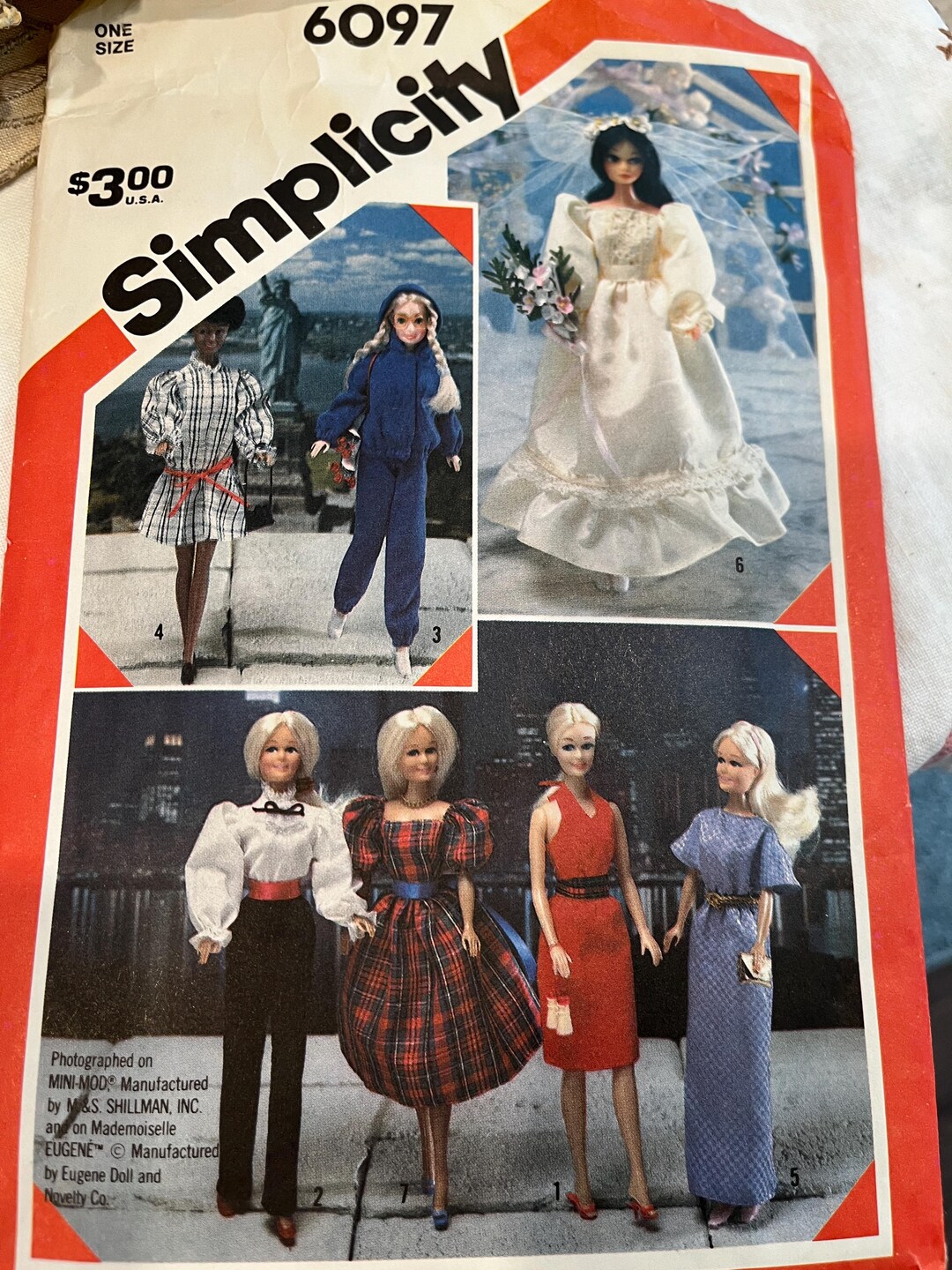 4 Vintage Barbie Doll Clothing Patterns - 6097, 5637, 5807, 4700 - CUT ...