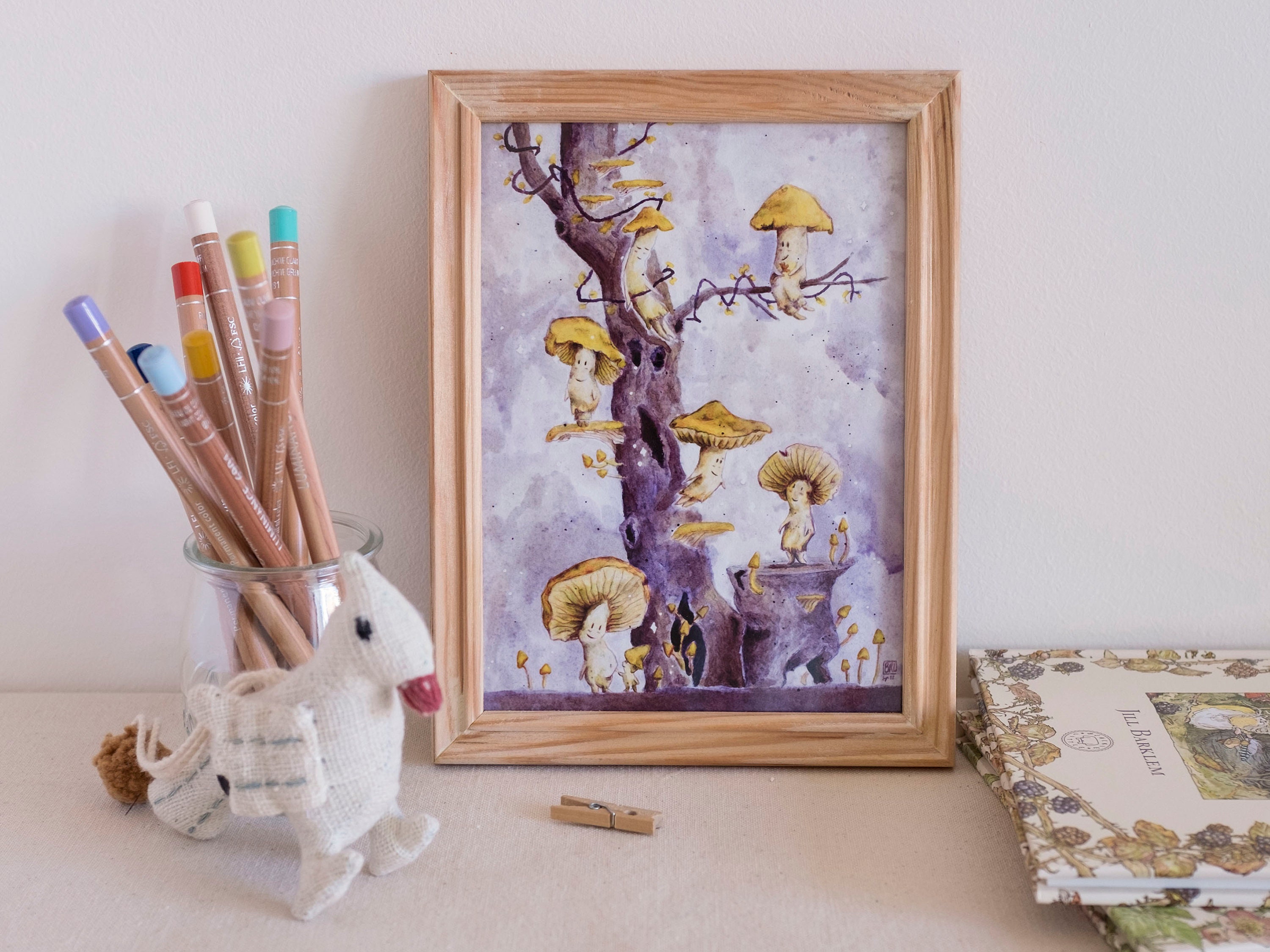 Lámina Ilustrada Decorativa Infantil Setas Mágicas en el - Etsy España