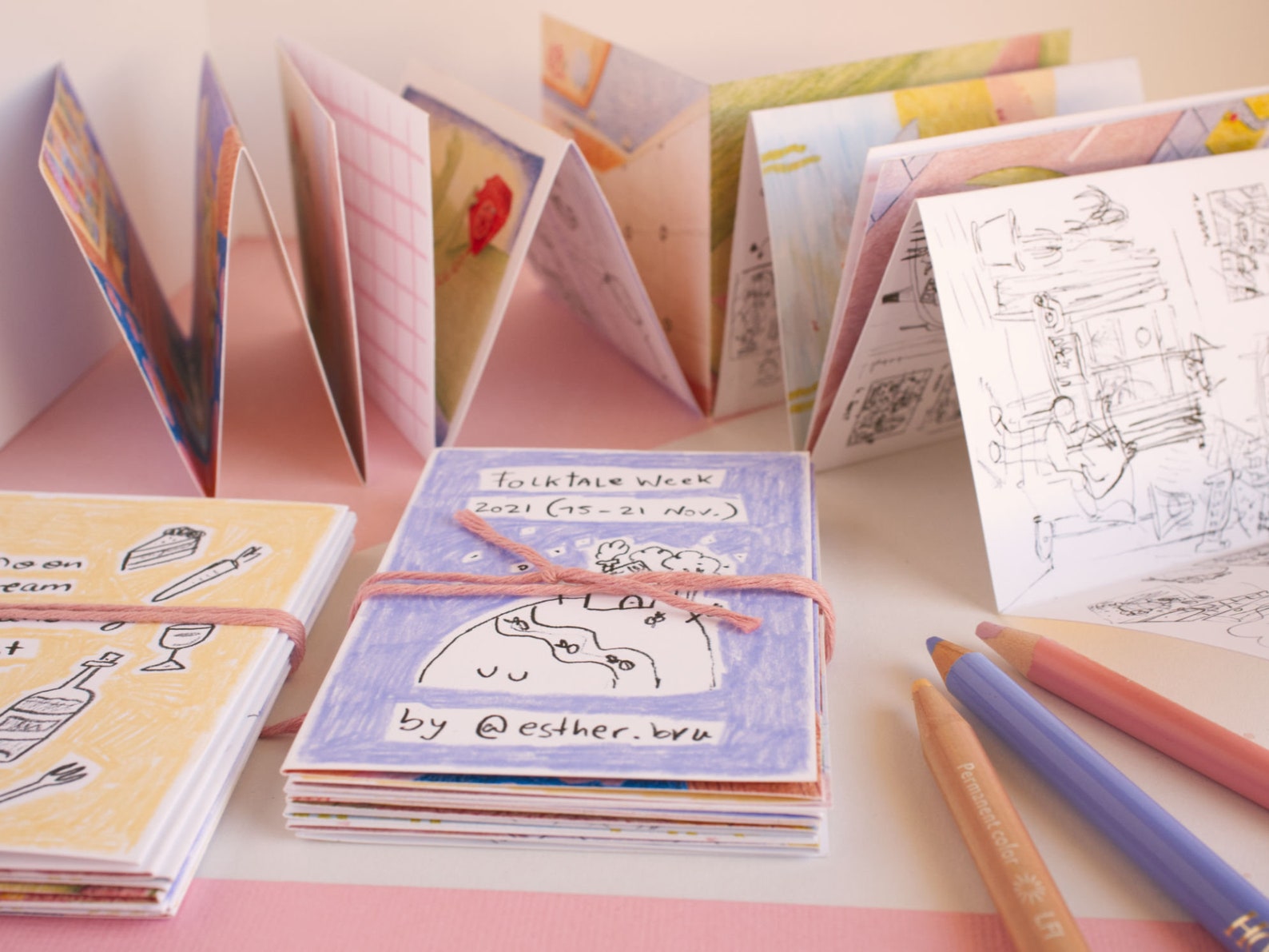 Cute and Tiny Handmade Zine. Lovely Animal Friendship Story. Mini ...
