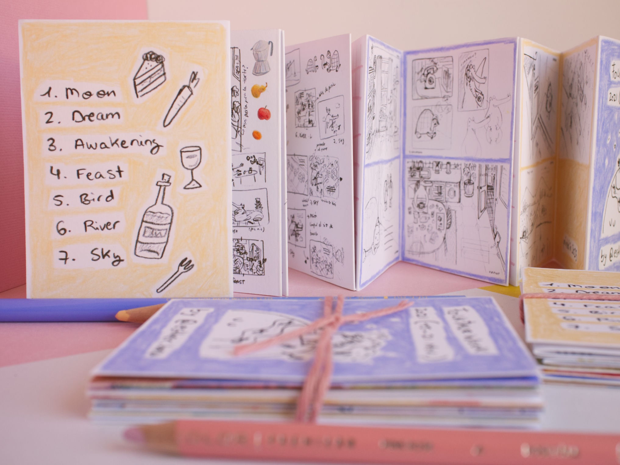 Cute and Tiny Handmade Zine. Lovely Animal Friendship Story. Mini ...