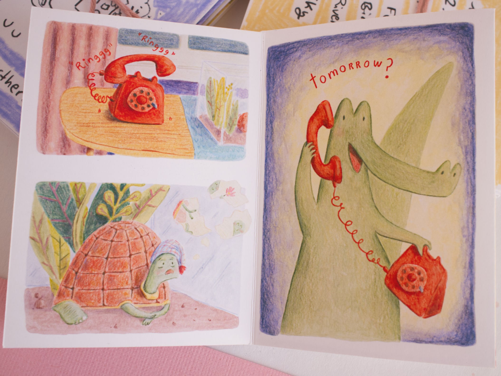 Cute and Tiny Handmade Zine. Lovely Animal Friendship Story. Mini ...