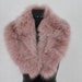 Amazing Real Natural Salmon Fox Fur Collar. Extra Gift: Fox Fur Cuffs ...