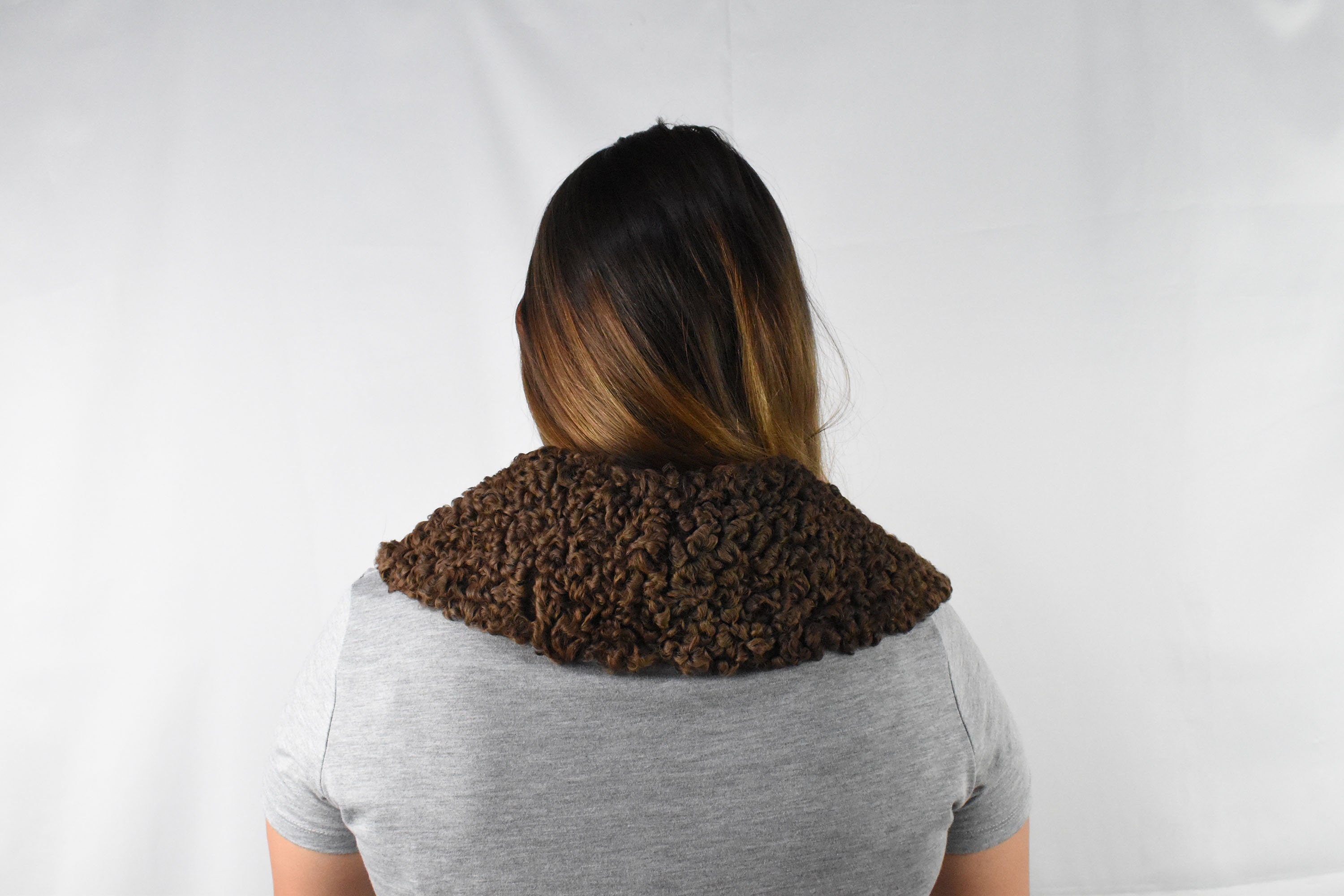 Karakul Fur Collar Brown Color Winter Fur Collar for Men and - Etsy