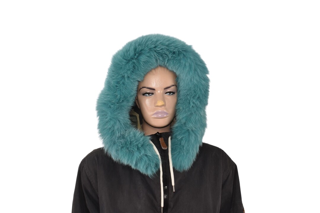 Fur Hood Trim | Fox Fur Stripe for Hood | Detachable Fur Trim Hood ...