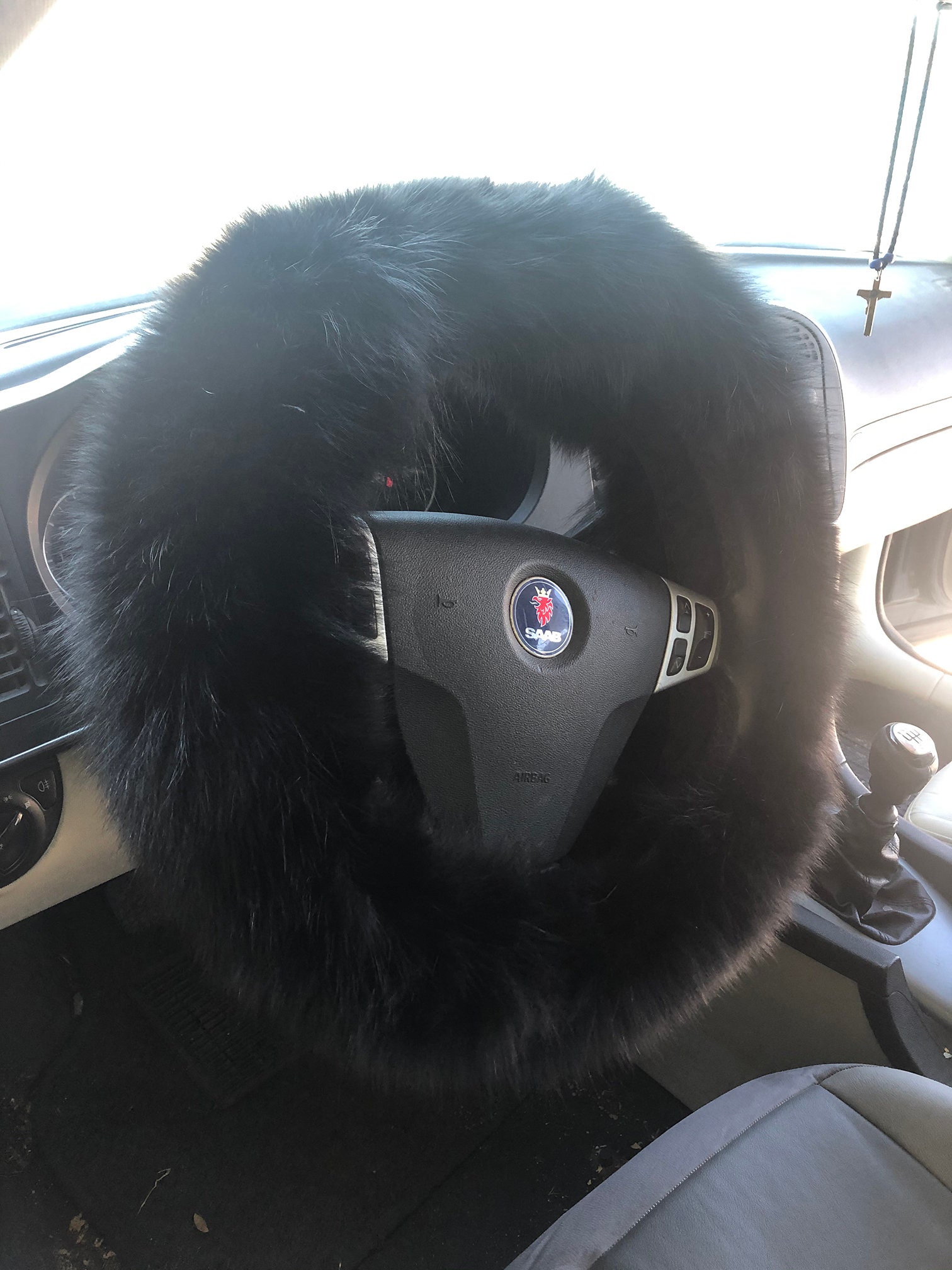 Fur Steering Wheel Cover Car Accessories Real Fox Fur - Etsy
