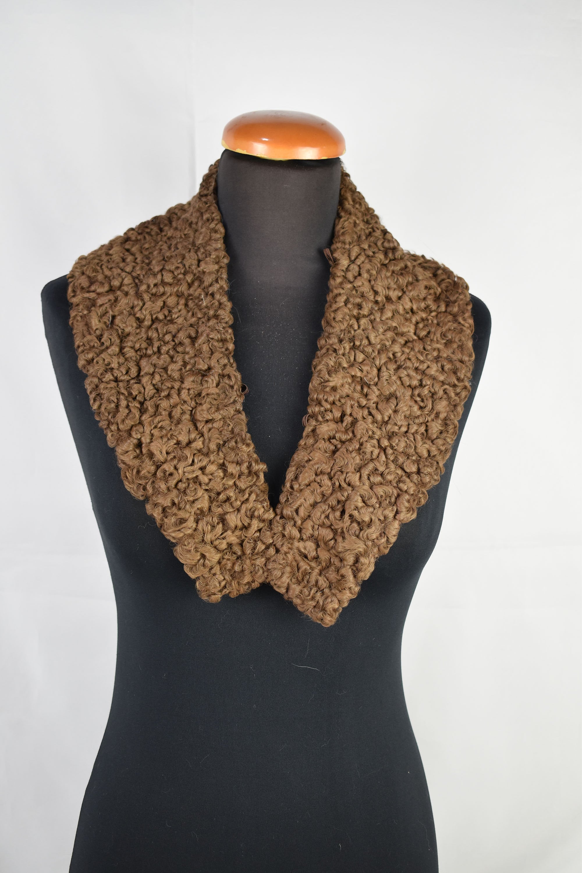 Karakul Fur Collar Brown Color Winter Fur Collar for Men and - Etsy