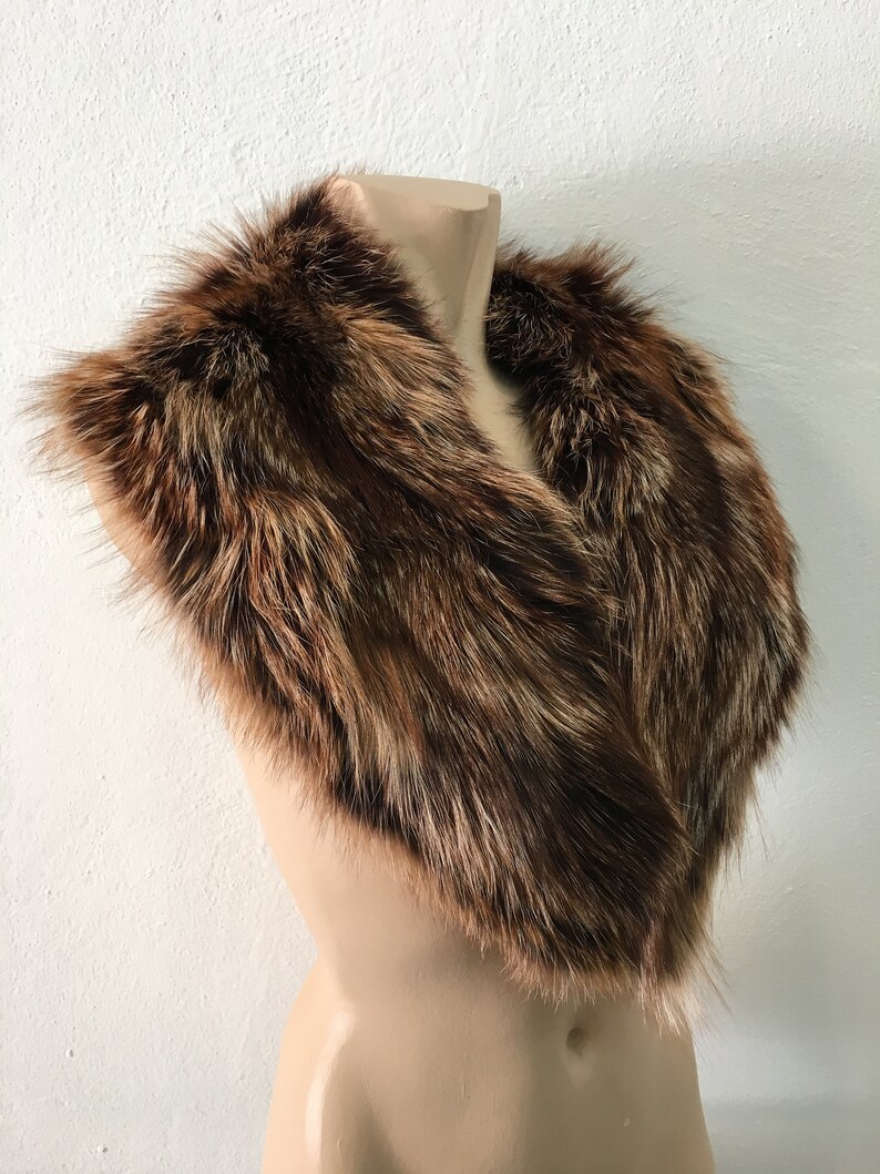 Genuine Real Matilda Color Fox Fur Collar, Winter Collar, Fur Collar ...