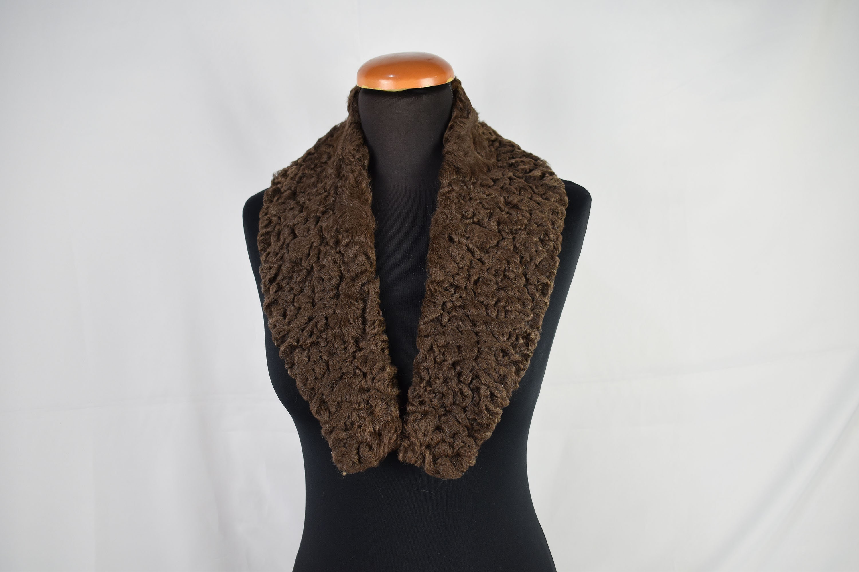 Light Brown Astrakhan Fur Collar Karakul Fur Collar for | Etsy