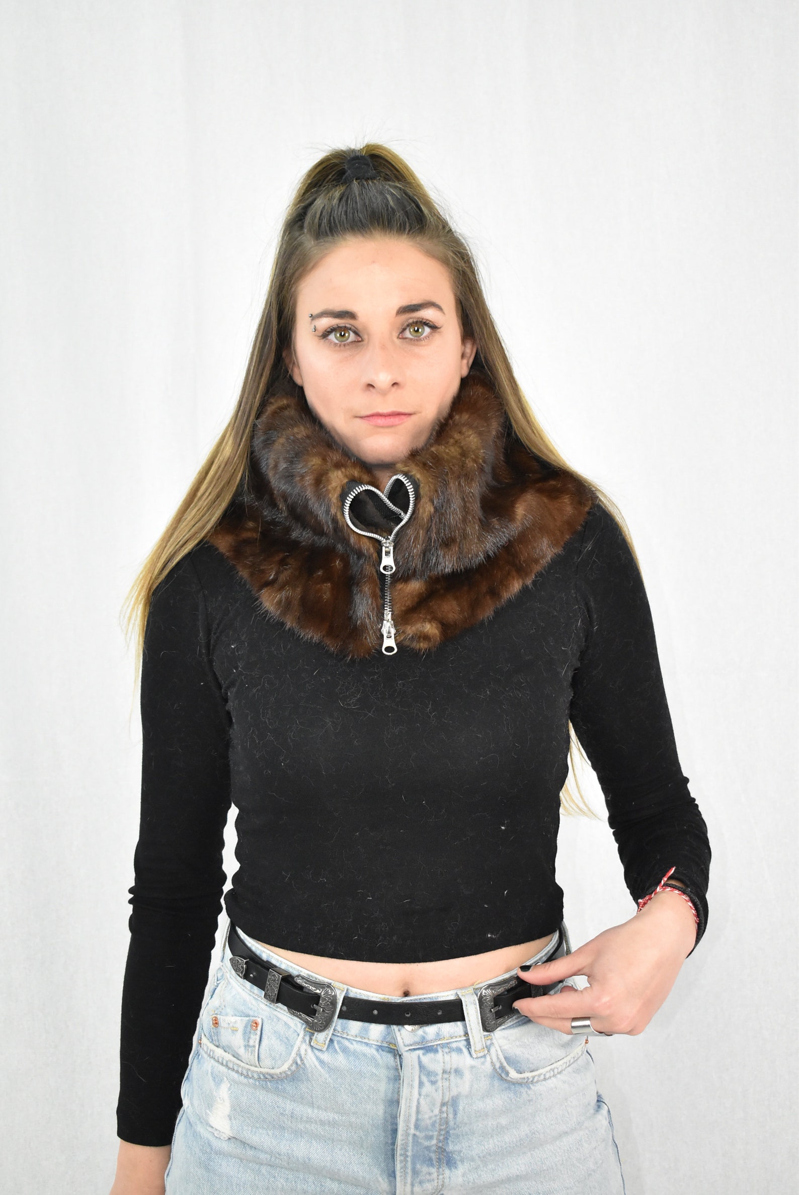 Fur Neck Warmer Mink Neck Warmer Fur Scarf Fur Collar - Etsy