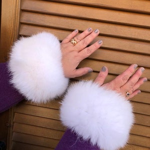Lovely Fox Fur Cuffs,coat Cuffs, Fox Fur , Winter Coat Cuffs,detachable ...