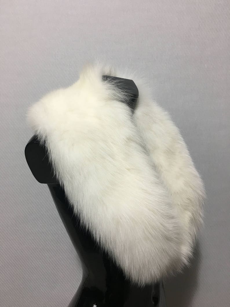 White Fox Fur Collar real Fox Fur Coat Collar Fur - Etsy