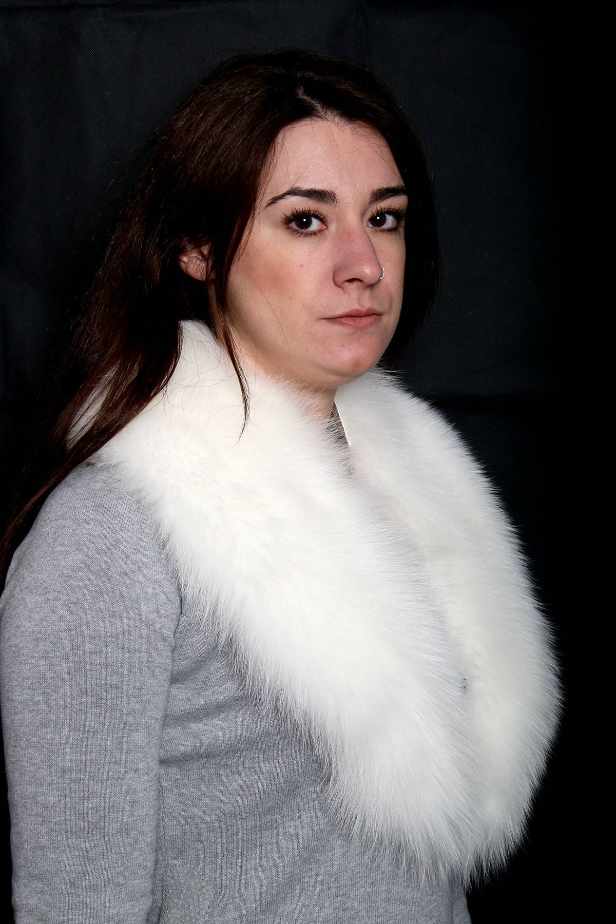 White Fox Fur Collar real Fox Fur Coat Collar Fur - Etsy