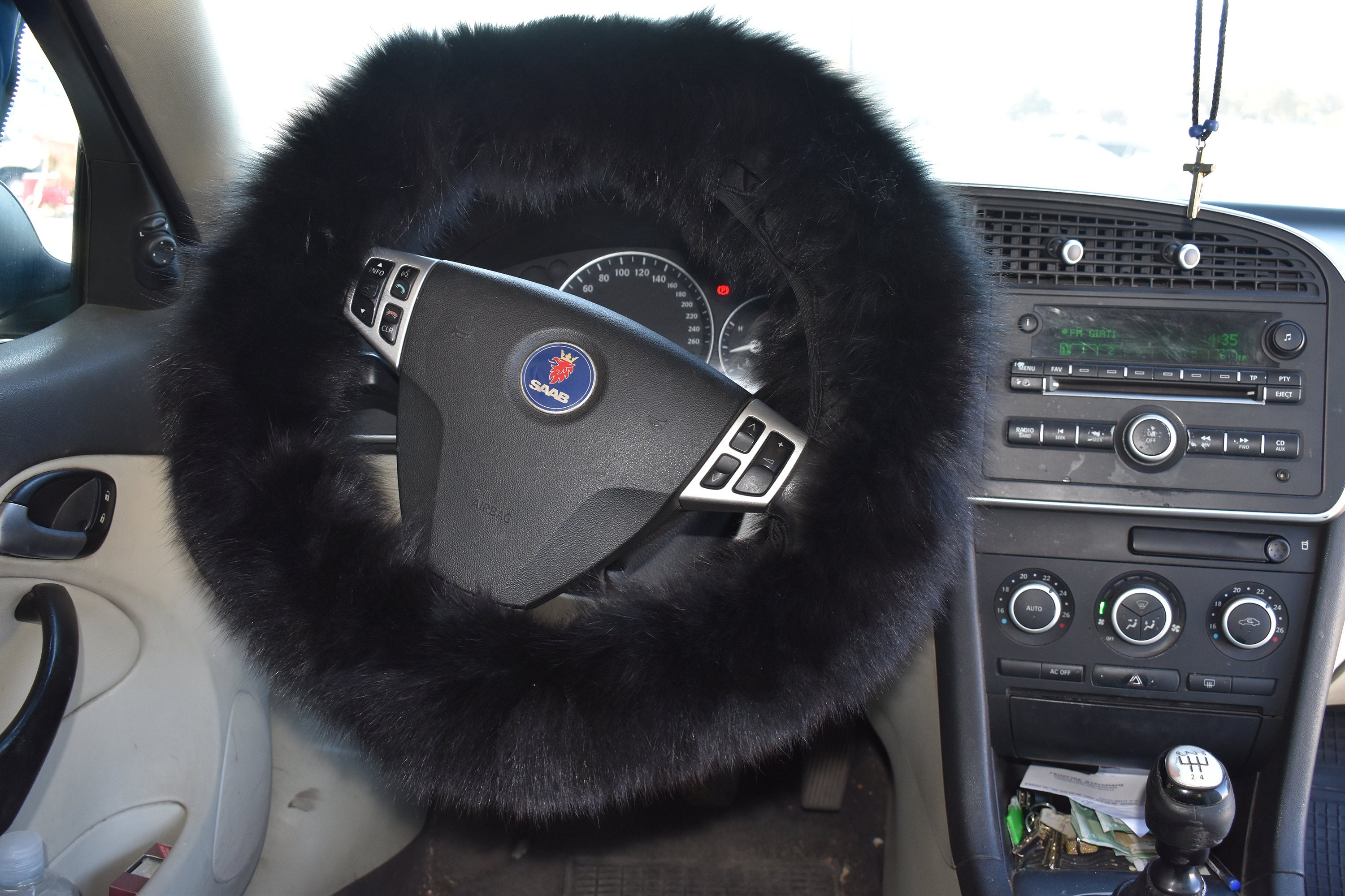 Fur Steering Wheel Cover Car Accessories Real Fox Fur | Etsy