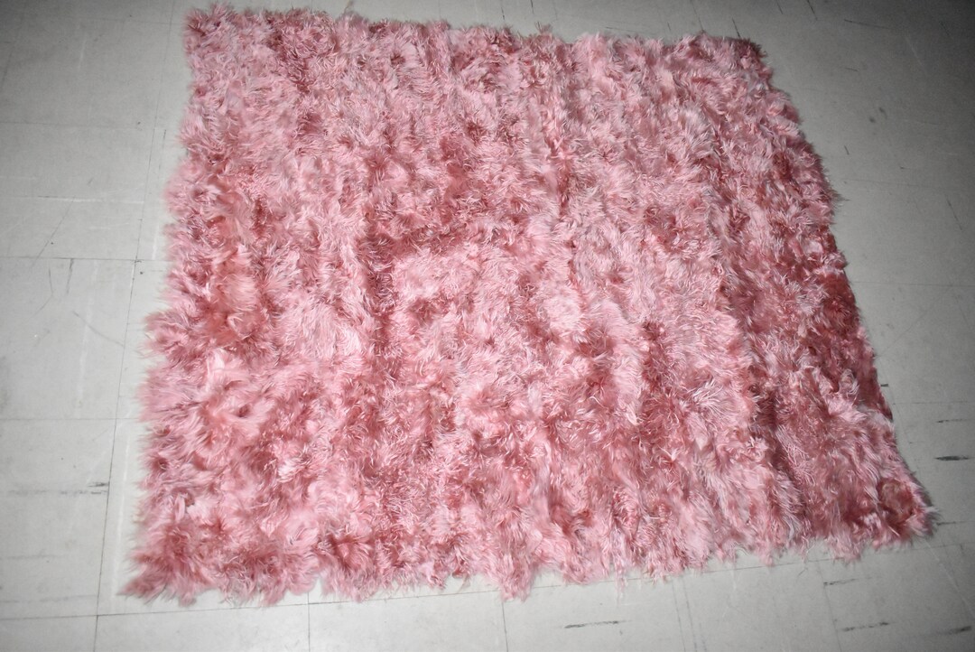 Real Mongolian Fur Throw | Pink Fur Blanket Throw | Natural Fur Blanket ...