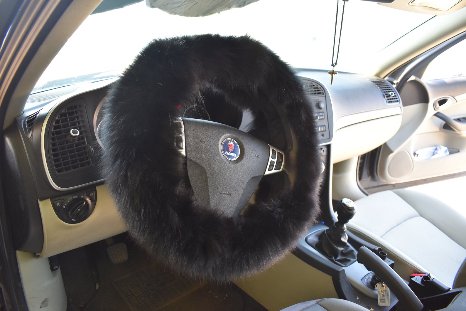Fur Steering Wheel Cover Car Accessories Real Fox Fur - Etsy