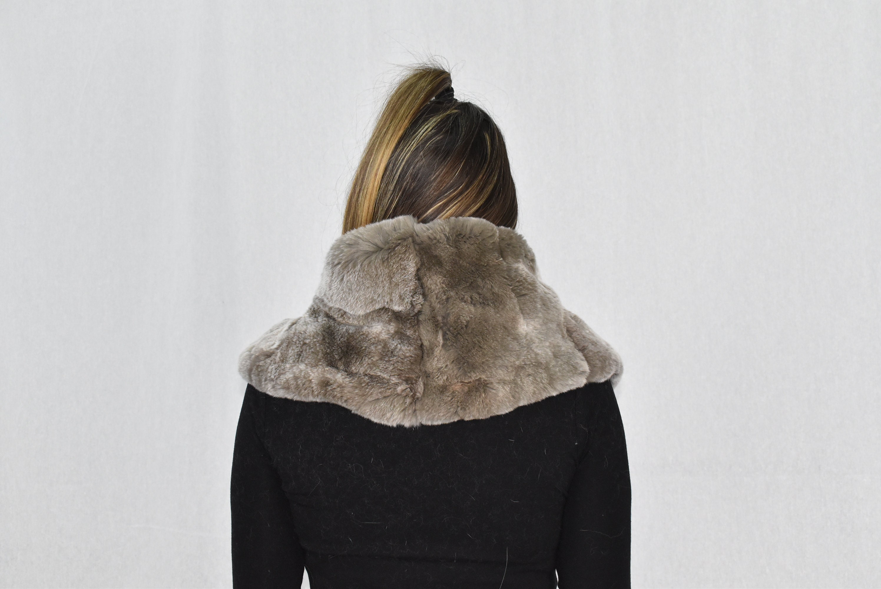 Fur Neck Warmer Rex Rabbit Neck Warmer Fur Scarf Fur - Etsy