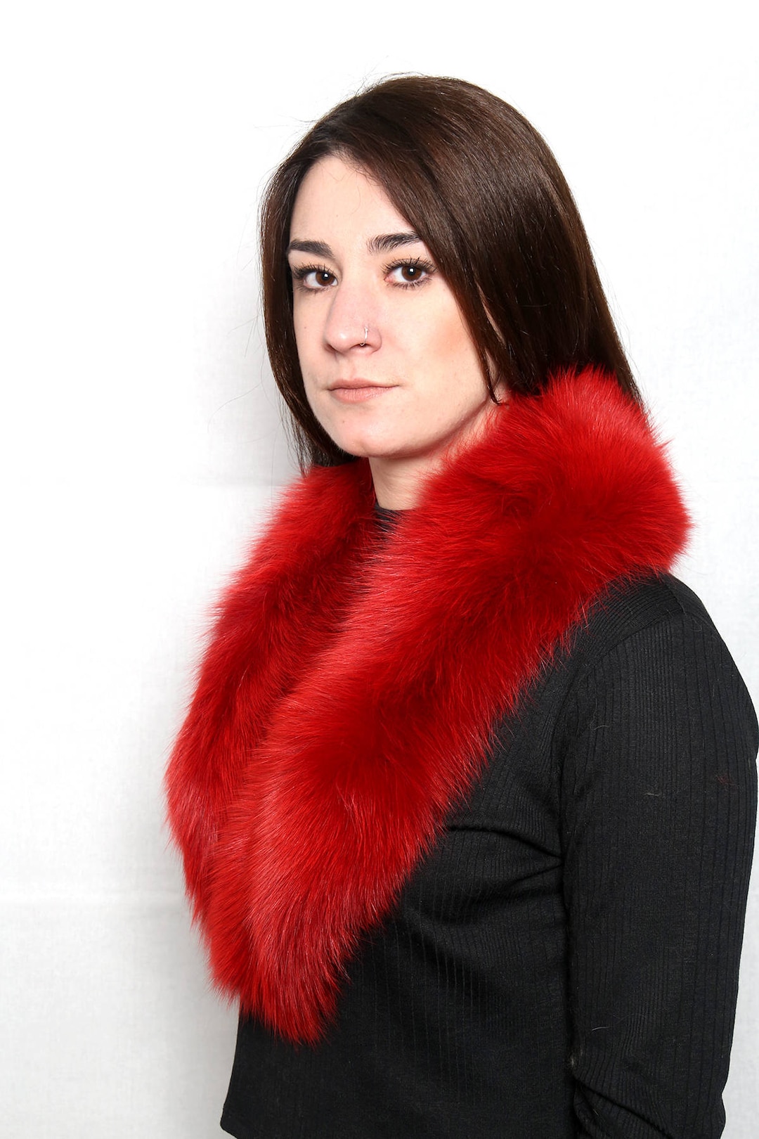 Genuine Real Red Fox Fur Collar, Winter Collar, Fur Collar, Made in ...
