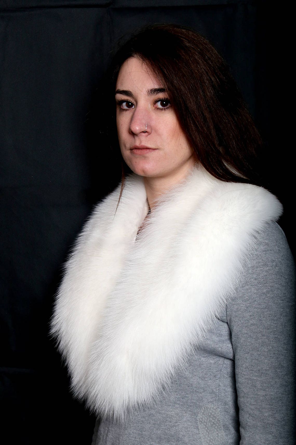 White Fox Fur Collar real Fox Fur Coat Collar Fur - Etsy