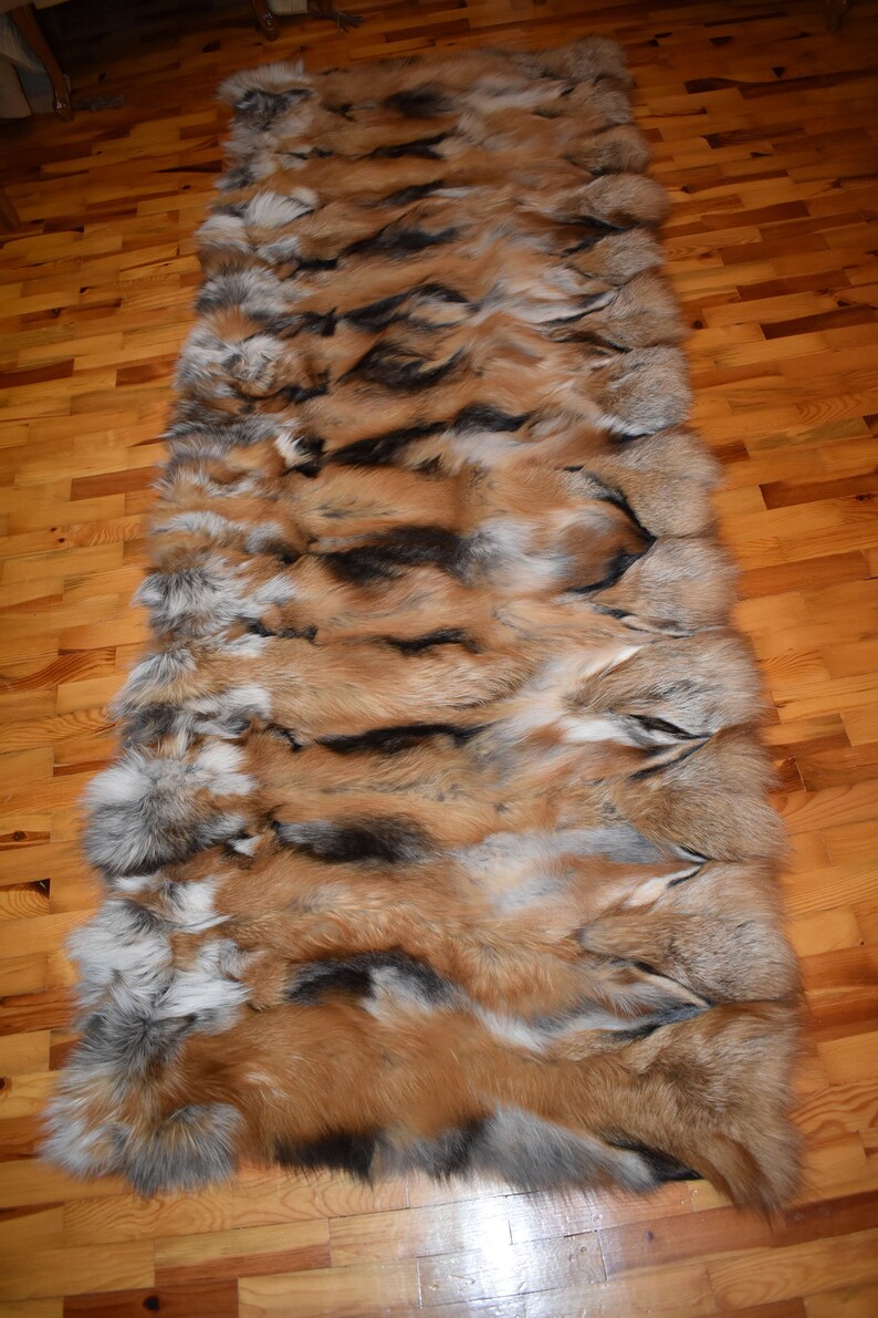 Fox Fur Throw Blanket Fox Fur Blanket Fox Fur Skin Plate - Etsy