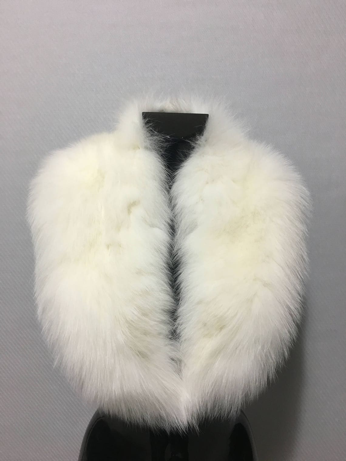 White Fox Fur Collar real Fox Fur Coat Collar Fur - Etsy