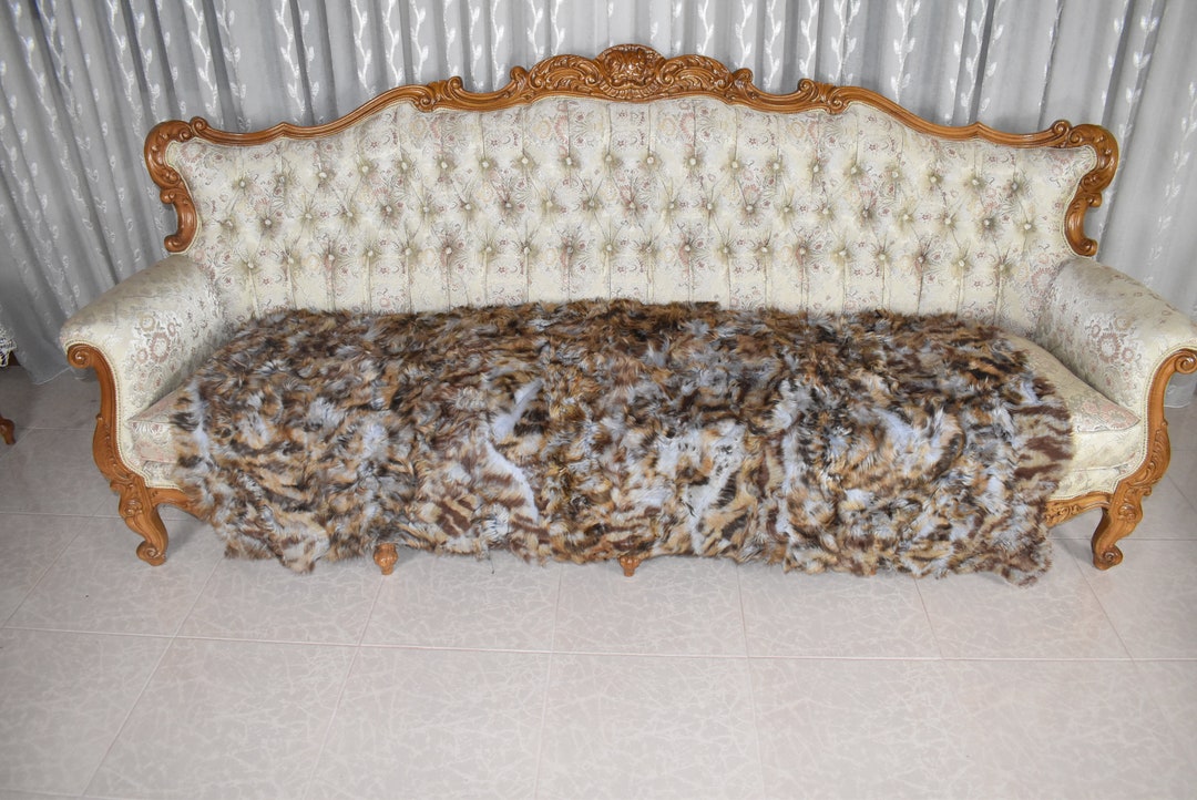 Luxury Sheepskin Fur Blanket Throw Cover | Sheepskin Fur Bedspread ...