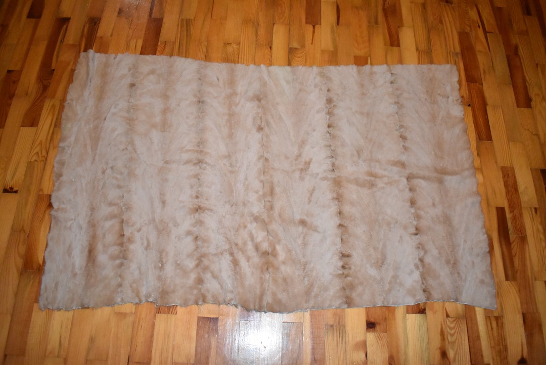 Sofa Cover Luxury Fur Throw Beige Sheared Mink Fur Cover Blanket ...