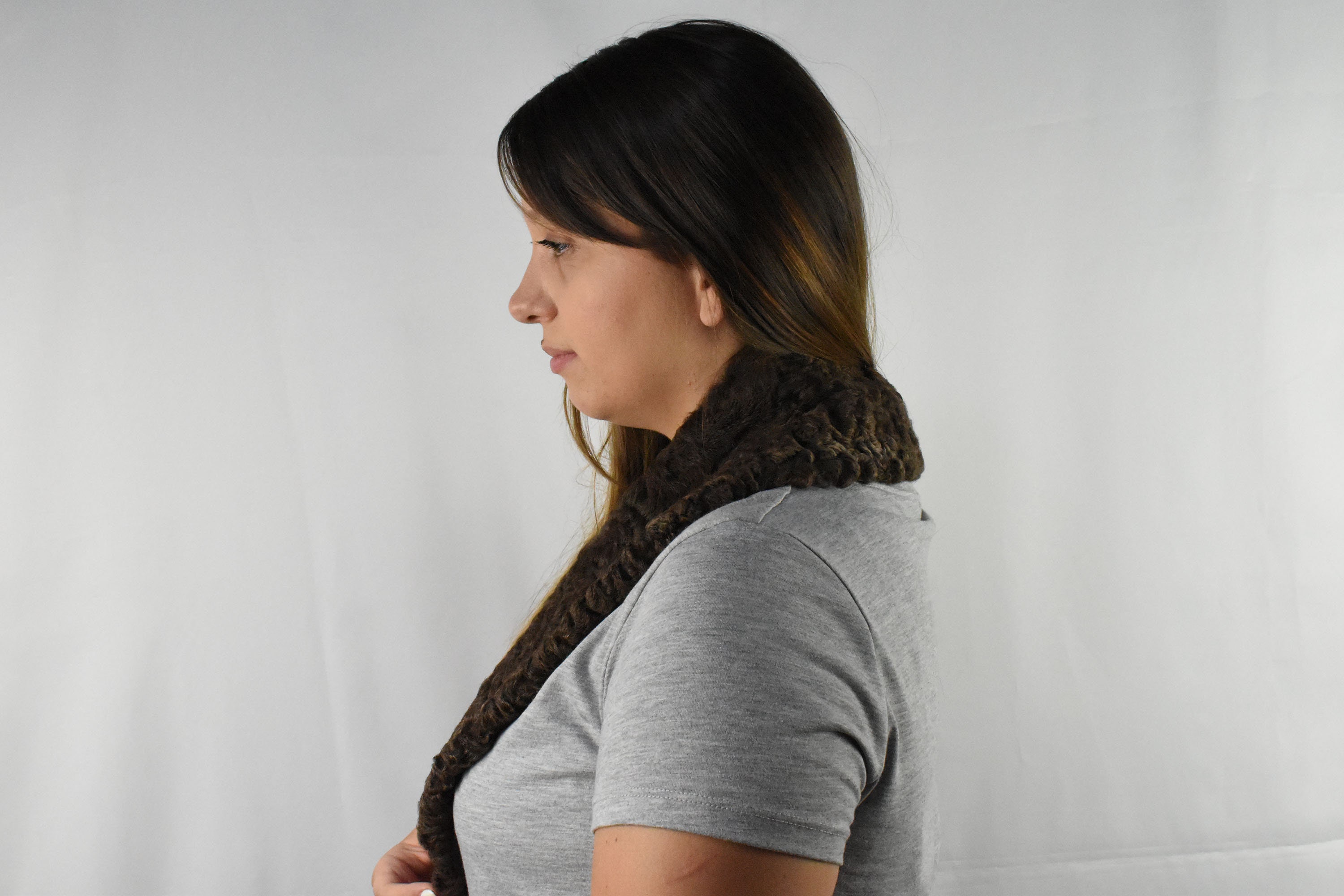 Light Brown Astrakhan Fur Collar Karakul Fur Collar for | Etsy