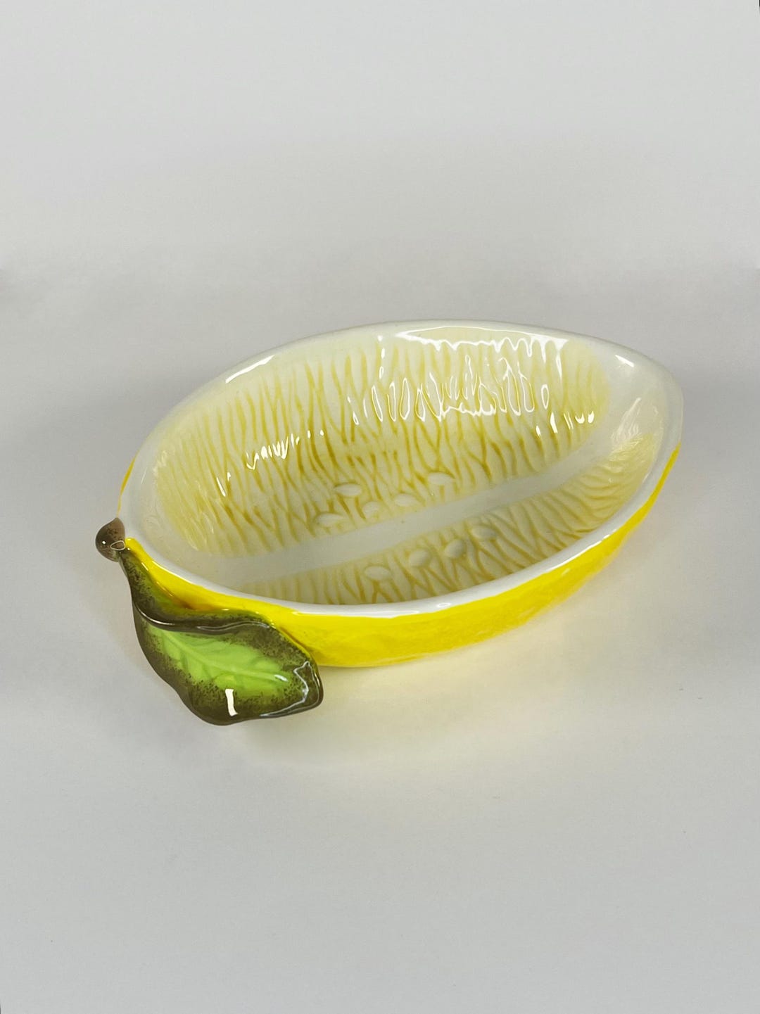 Ceramic Lemon Fruit Shaped Serving Bowl Dish, Ceramic Lemon Dish ...
