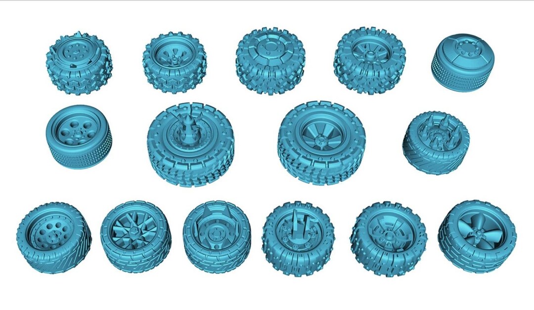 16x 4 Sets of 4 Wheels Gaslands Scale Model Car Wheels 3D Printed - Etsy